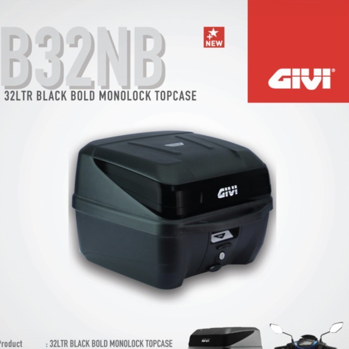 Jual Box Motor GIVI B32NB Bold Black | Shopee Indonesia