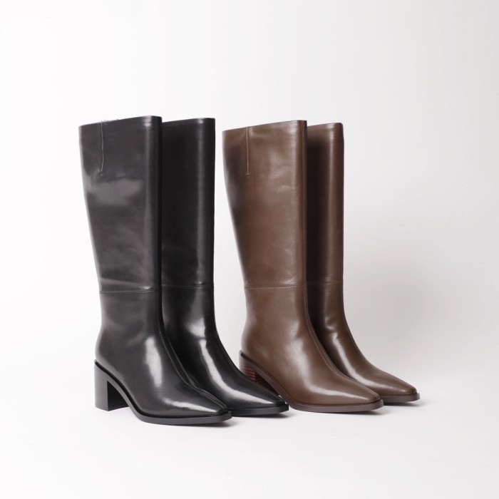 Jual Chloe Liem Leather Boots | Shopee Indonesia