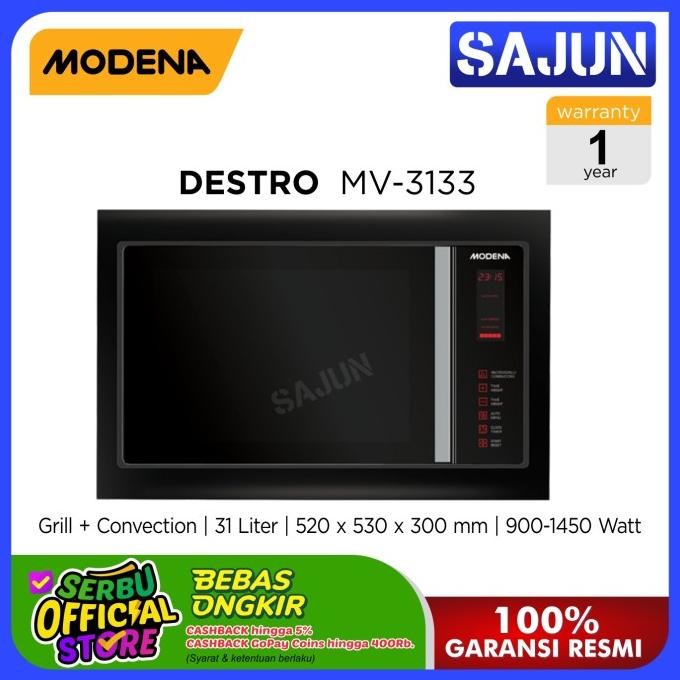Jual Modena Microwave Oven PALAZZO MV 3133 Grill + Convection 31 Liter ...