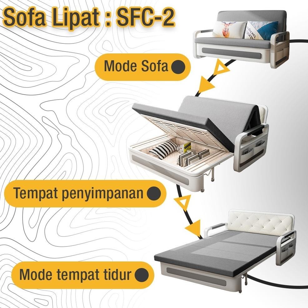 Jual DISKON SALE SOFA TAMU Kasur Malas Multifungsi ern Tempat Tidur Sofa 3 in1 SFC-2 SOFA LIPAT ...