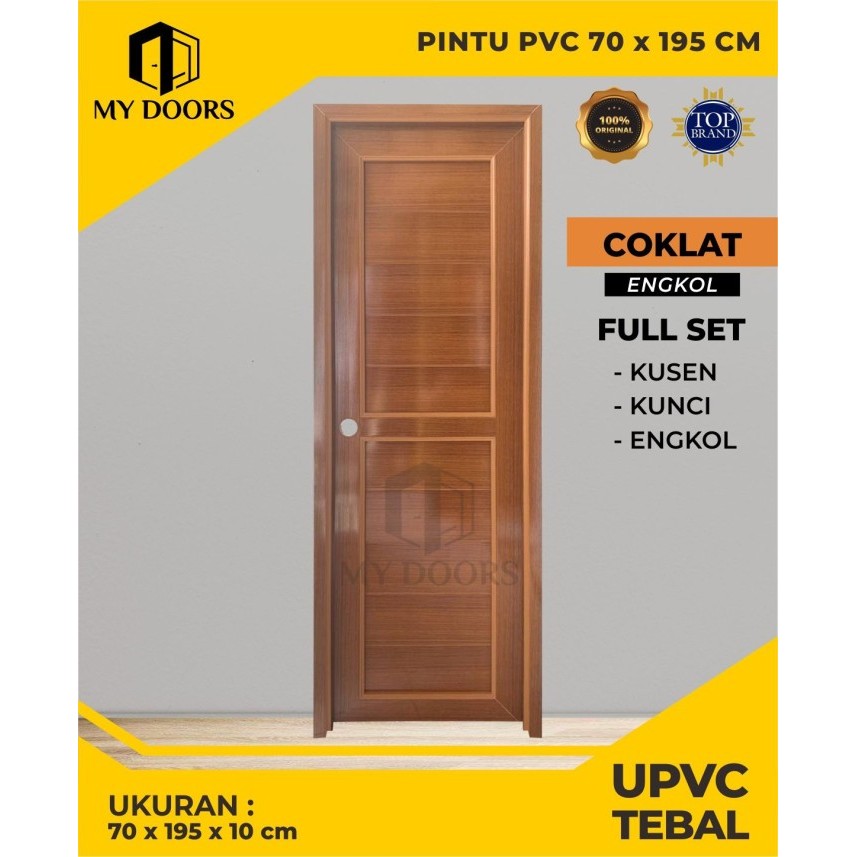 Jual Pintu Kamar Mandi UPVC Full Panel Minimals Mewah Dengan Kunci ...