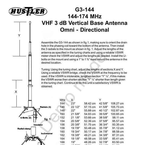 Jual Grosir Hustler G3 Antena Base Vhf 144-148M 3Db Ori Baru Radio Rig Ht Repeater | Shopee ...