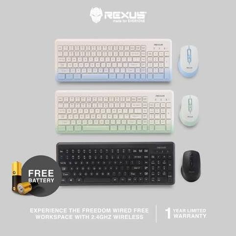Jual Rexus KM10 / KM-10 Wireless Keyboard Mouse Combo Paket Gaming ...