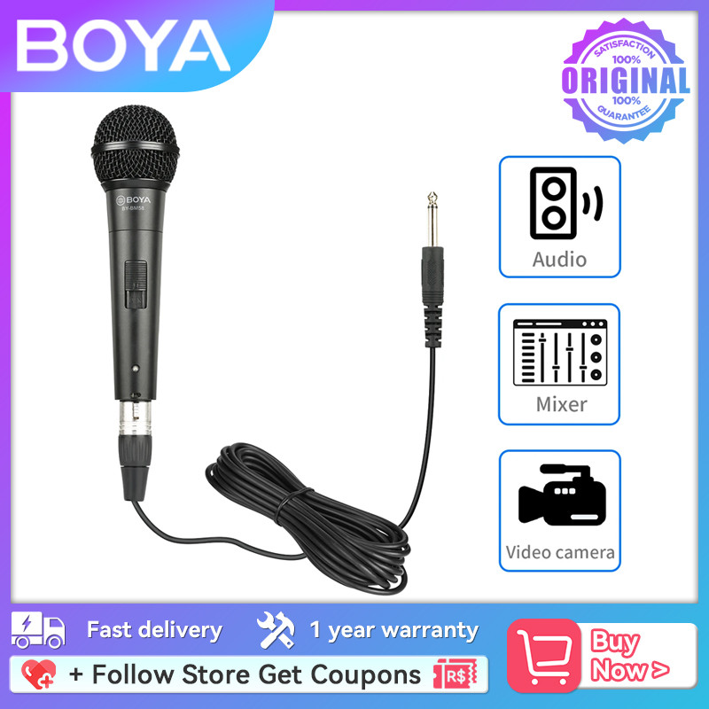 Jual BOYA BY-BM58 Cardioid Dynamic Handheld Vocal Microphone | Shopee ...