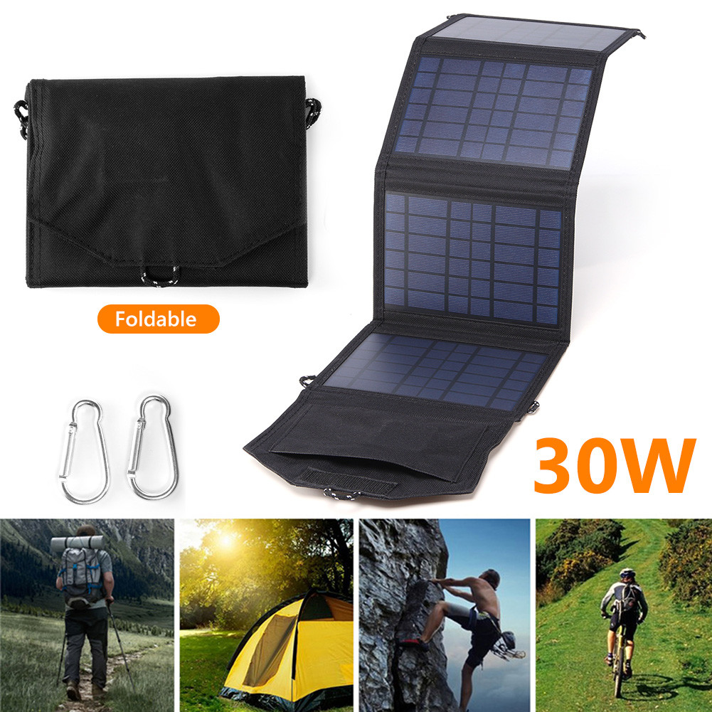 Jual 30W Foldab Solar Panel Cell 5V USB Solar Smartphone | Shopee Indonesia