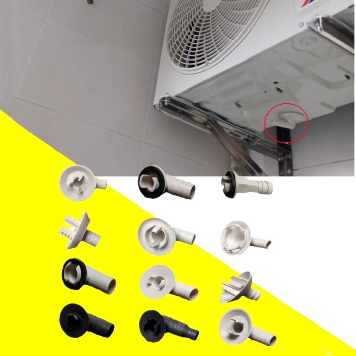 Jual CHROMEE Air Conditioner Drain Hose Connector Plastic Elbow Water ...