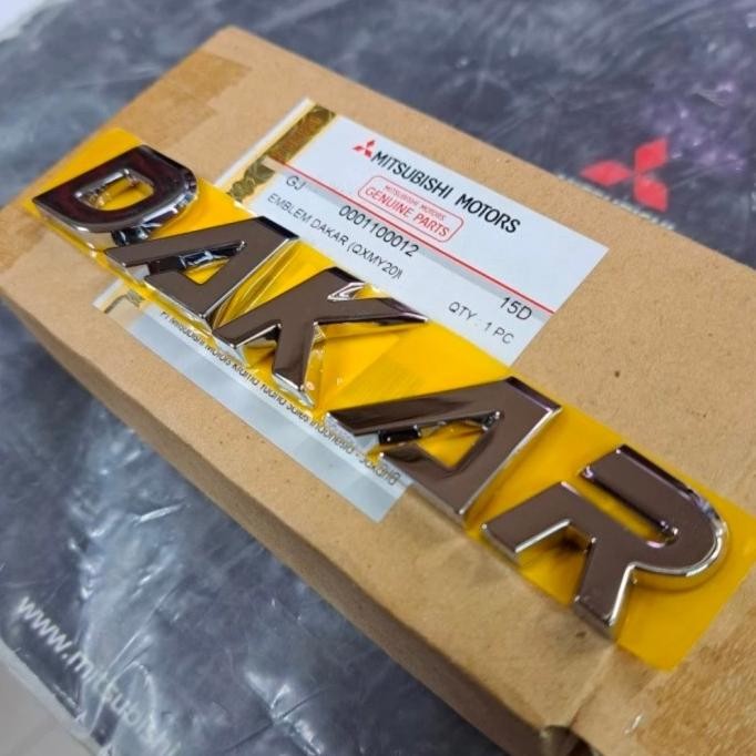Jual Emblem Logo Dakar Dakar Asli Original Mitsubishi Pajero Sport ...