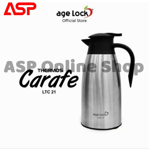 Jual CARAFE AGE LOCK LTC-21 Termos Air Panas Dingin Stainless Steel 2 ...