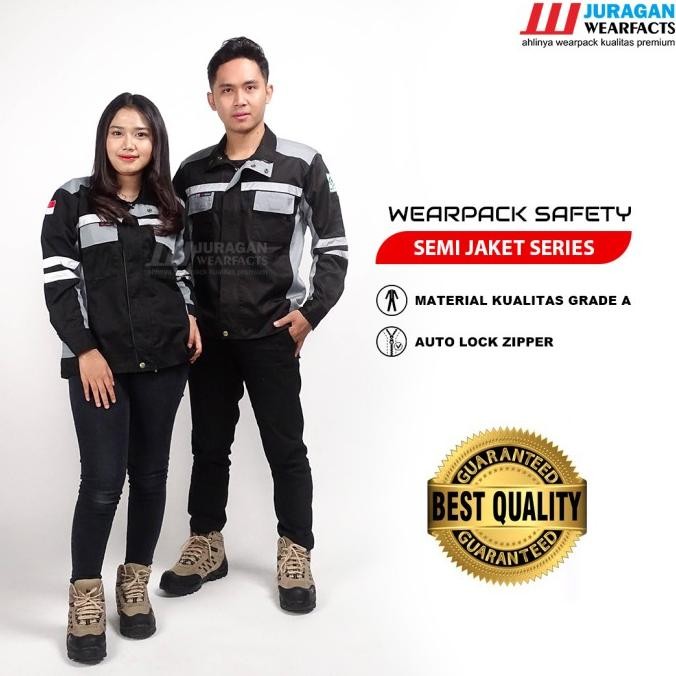 Jual Juragan Wearfacts - Wearpack Safety Warna Hitam Kombinasi Abu ...