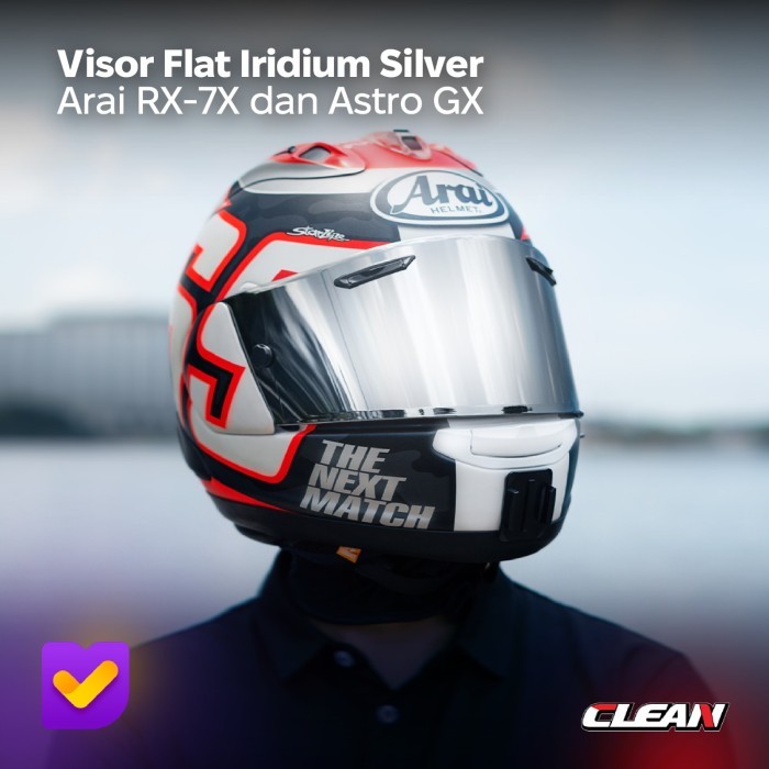 Jual TERLARIS! CLEAN Kaca Helm Arai RX-7X / Astro GX Flat Iridium ...