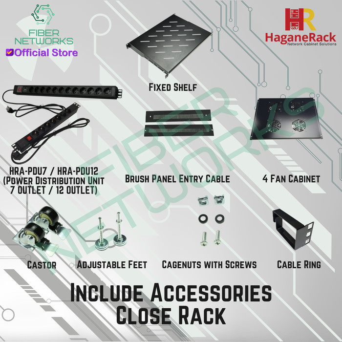 Jual Rack Server 16U Depth 900Mm Hr169G - Close Rack Haganerack Rak ...