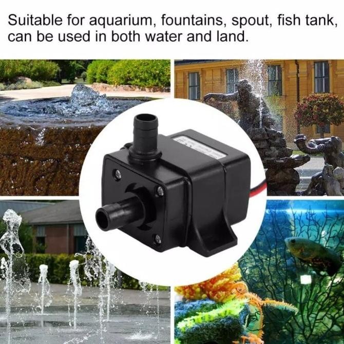 Jual POMPA CELUP MINI SUBMERSIBLE WATER PUMP DC 12V 240HL READY ...