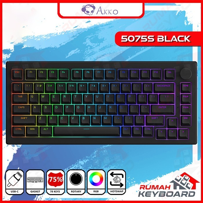 Jual Mechanical Keyard - Akko 5075S - 75% - Shine Through - Rgb - Gasket | Shopee Indonesia