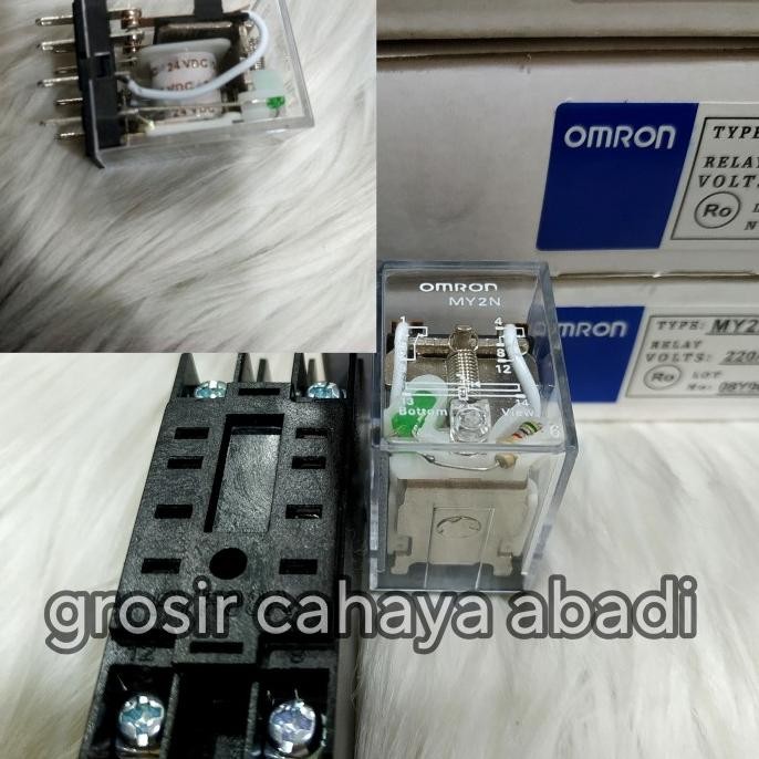 Jual Promo relay my2/my2n 24vdc 8kaki original set socket COD | Shopee Indonesia