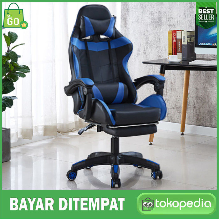 Jual Kursi Gaming Hidrolik Gaming Chair Premium Quality Type BGY-4 Biru ...