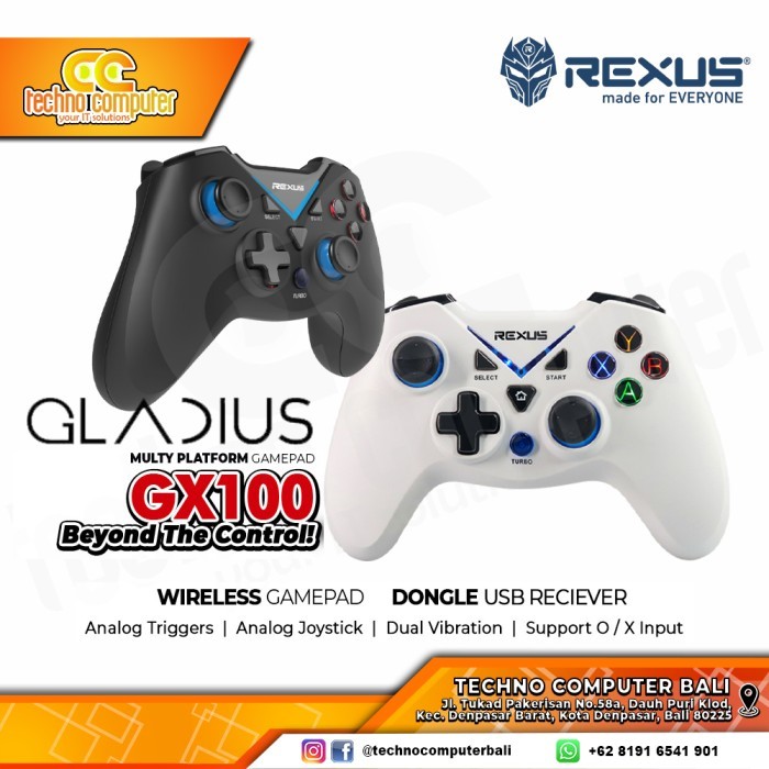 Jual HARGA DISC - Rexus Pro Gaming Wireless Gamepad GX100 | Shopee ...