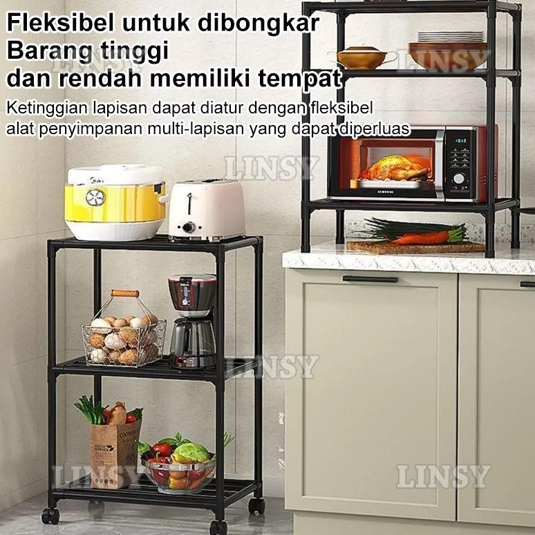 Jual Rak Susun Dapur Serbaguna Rak Penyimpanan 6 Tingkat Rak Troli ...