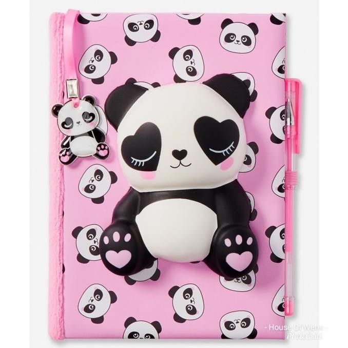 Jual Justice Panda Squishy Diary Include Pen - Diary Panda Justice ...