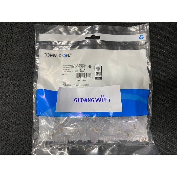 Jual AMP Commscope Connector RJ45 Cat5 RJ-45 Cat.5e Original PN:6 ...