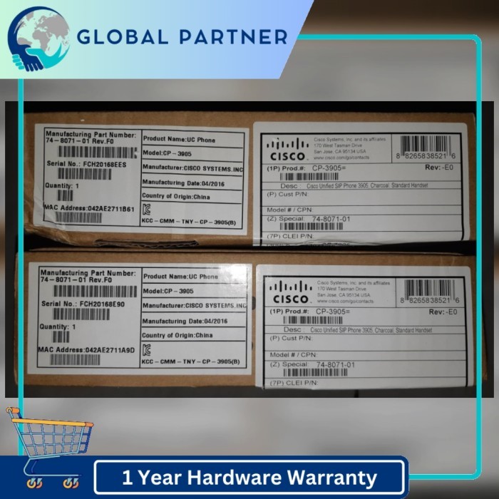 Jual CISCO UNIFIED SIP IP PHONE CP-3905 | Shopee Indonesia
