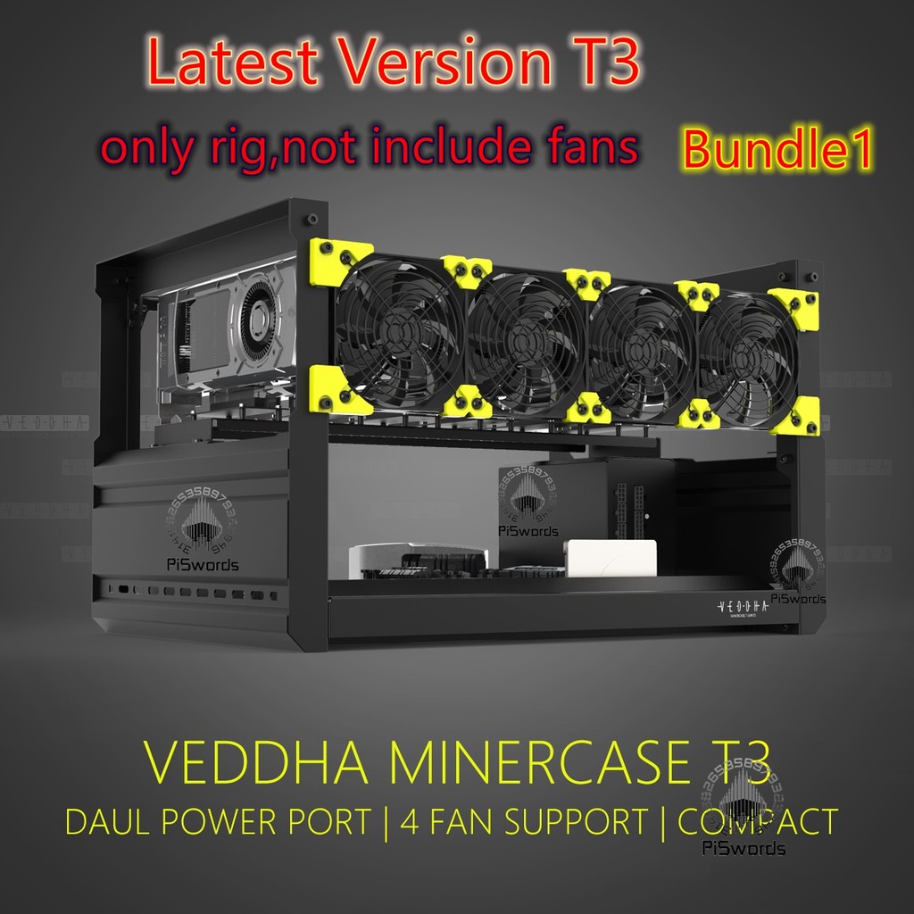 Jual VEDDHA 6 GPU T3 Miner Mining Rig Aluminum Open Air Case A | Shopee ...