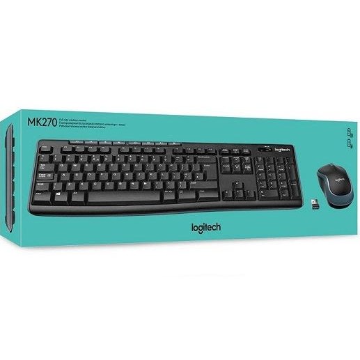 Jual Paket Keyboard + Mouse Logitech Wireless Desktop MK270 | Shopee ...