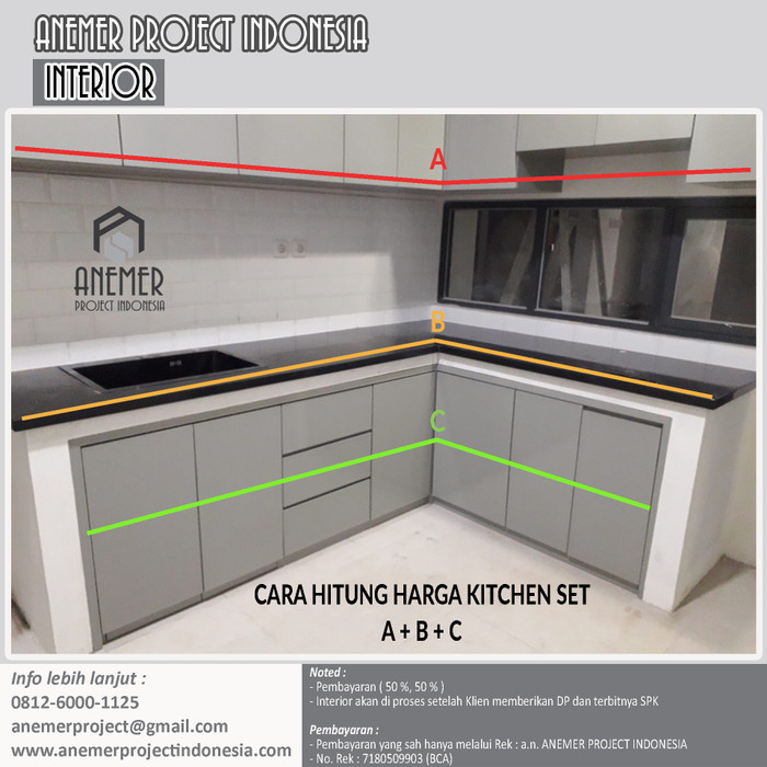 Jual Kitchen Set (Bahan : MDF/Multiplek + HPL) belum termasuk TOP TABLE ...
