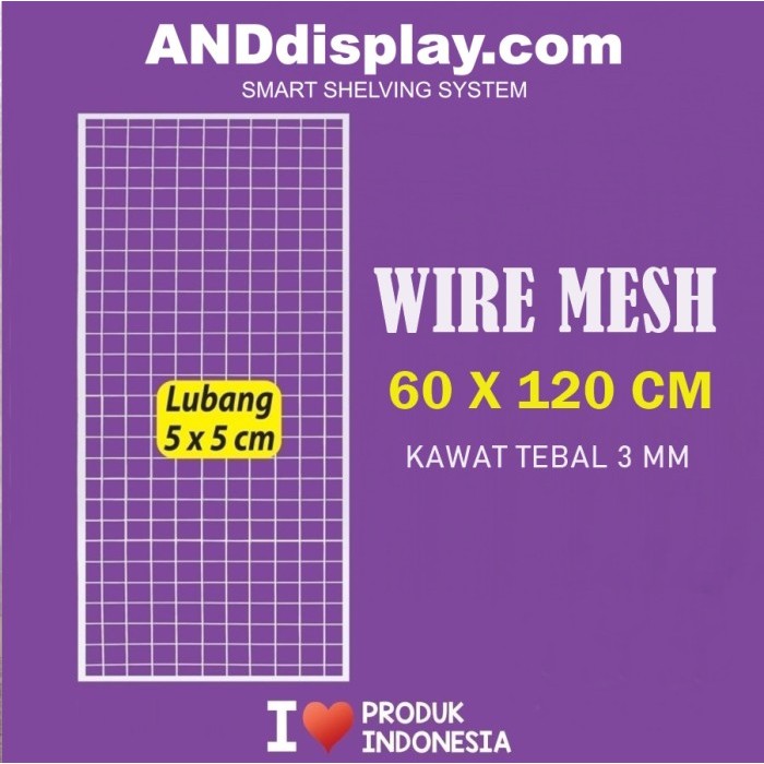 Jual Wire Grid Mesh 60 X 120 Cm - Kawat Jaring Kotak - Ram Dinding ...