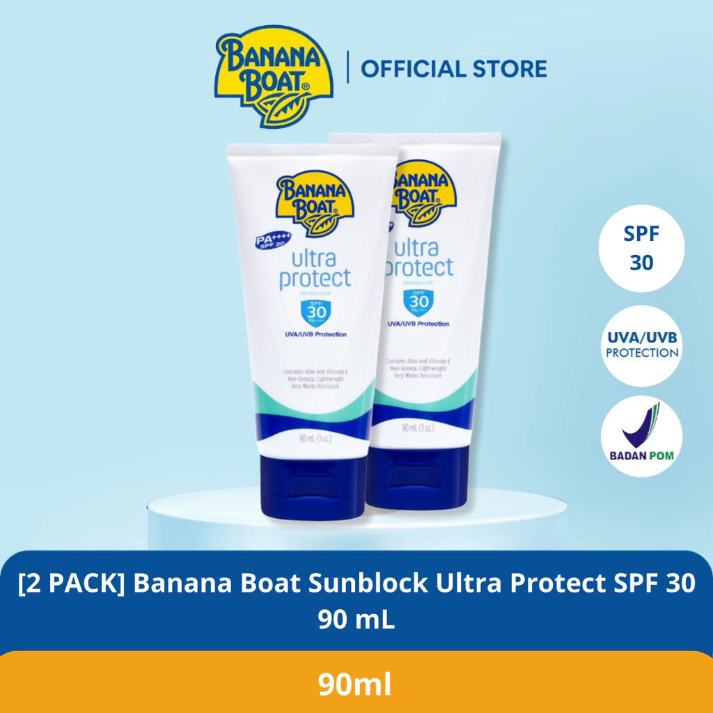 Jual [2 PACK] Banana Boat Sunblock Ultra Protect SPF 30 90 mL | Shopee ...