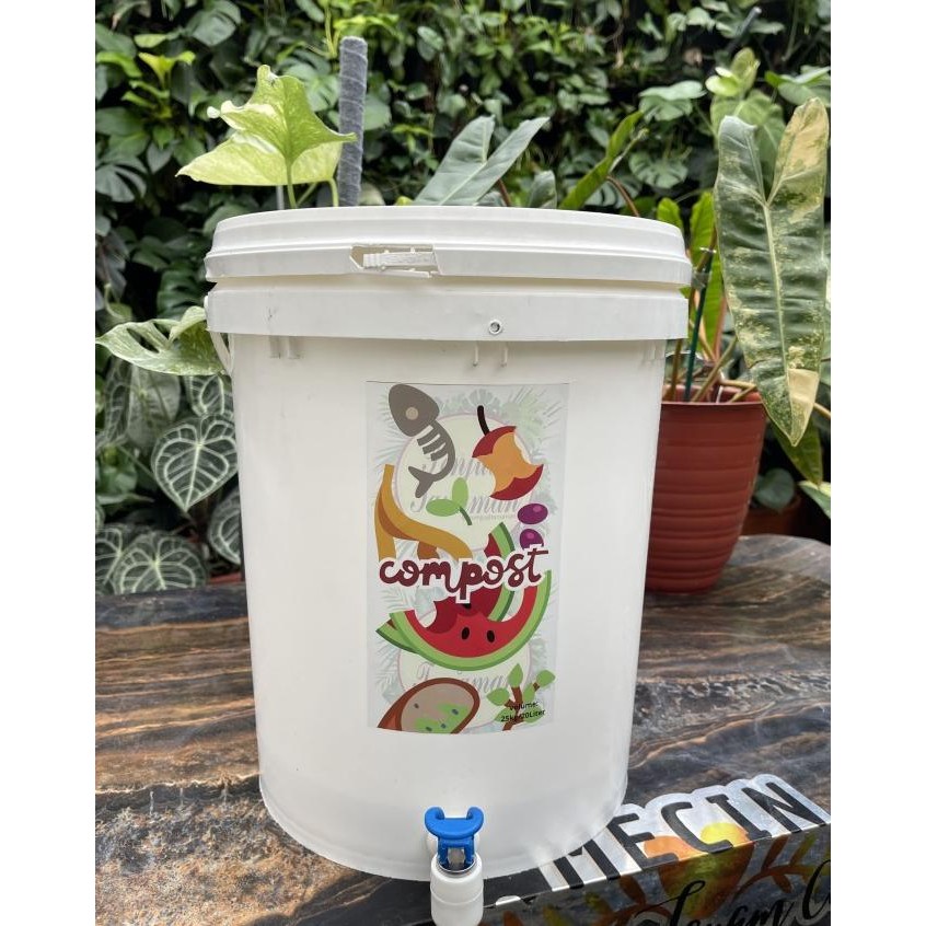 Jual Tong Kompos / pengolahan sampah organik Ember 25 Kg + penyaring ...