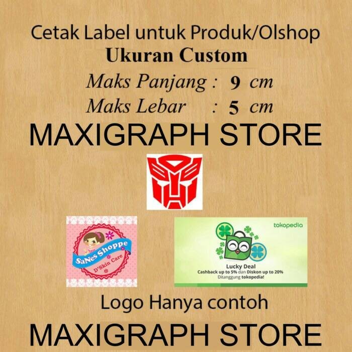 Jual Cetak stiker label produk olshop ukuran sedang | Shopee Indonesia