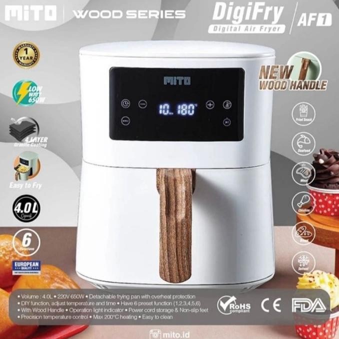 Jual Mito Af1 Digital Air Fryer 4 Liter Low Watt - Airfryer Digifry Af ...
