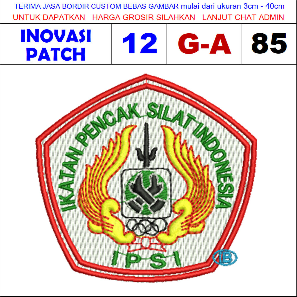 Jual INOVASI PATCH BORDIR LOGO/EMBLEM - G-A85 IKATAN PANCAK SILAT ...