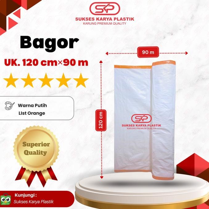 Jual Karung Bagor 100 Yard Karung Roll 120Cm X 90M Karung Bagor 120Cm X ...