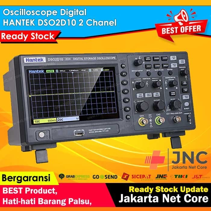 Jual Oscilloscope Hantek Dso2D10 2 Channel Osiloskop Digital Original ...