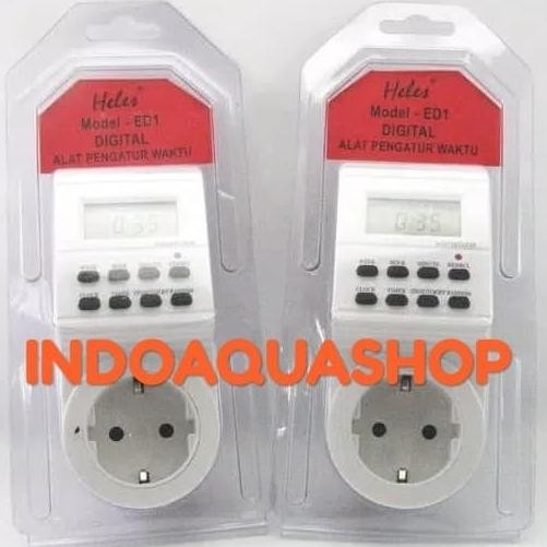 Jual TIMER LISTRIK 24 JAM DIGITAL HELES / STOP KONTAK TIMER / COLOKAN ...