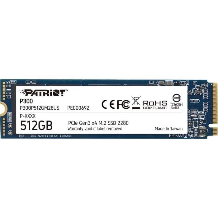 Jual Patriot P300 512GB M.2 PCIE NVme Gen 3 X4 SSD Unit Baru / Segel ...