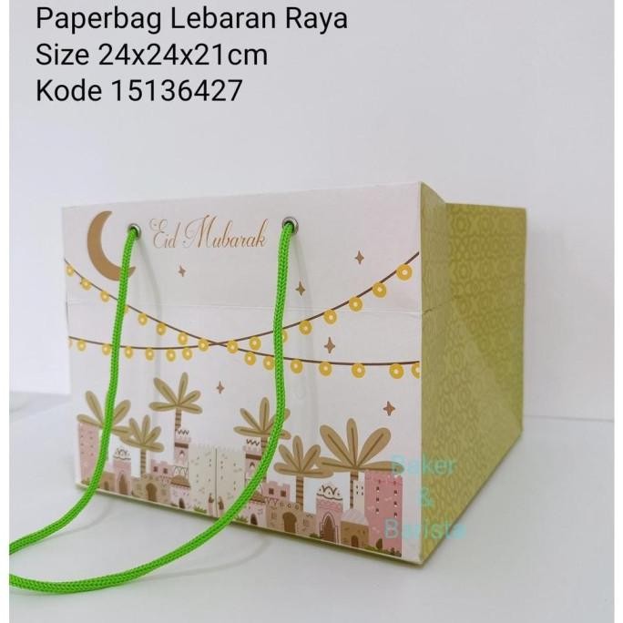 Jual Mubarak| Paper Bag Raya Paperbag Lebaran Idul fitri Hari Raya 24 x ...