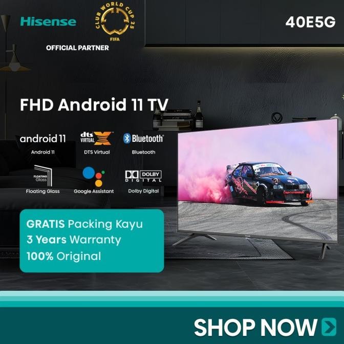 Jual (Free Packing Kayu) Hisense 40E5G 40 Inch Fhd Android 11 Smart Tv ...