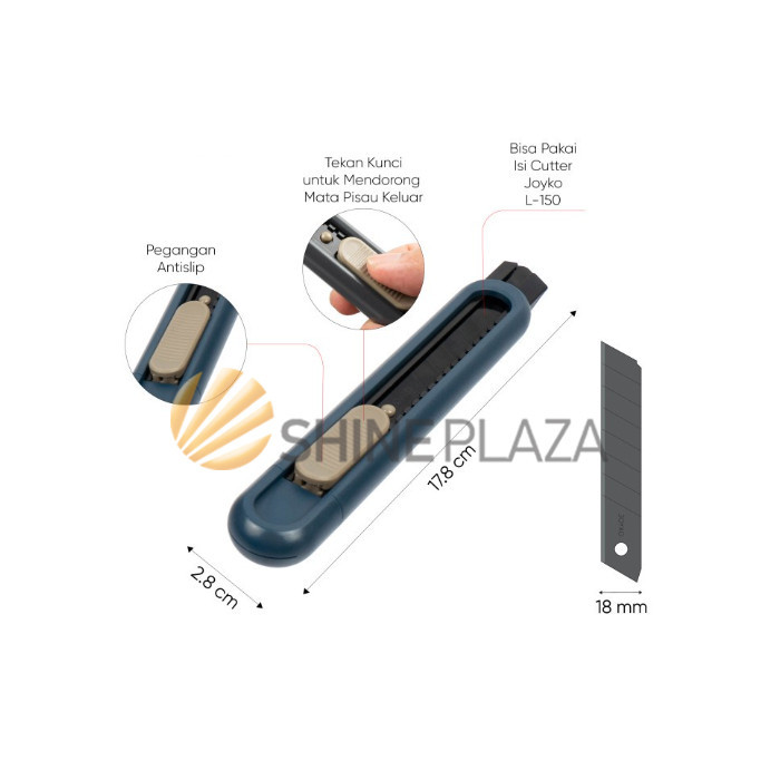 Jual CUTTER CUTER BESAR PREMIUM JOYKO CU-0513 - PEMOTONG KERTAS JOYKO | Shopee Indonesia