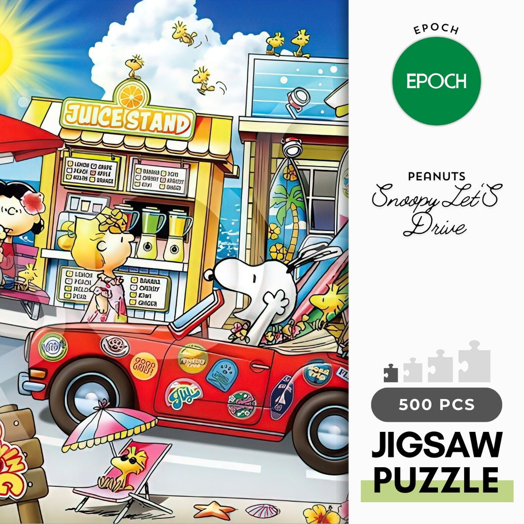 Jual Epoch 52-809 Peanuts • Snoopy Let'S Drive 500 Pieces Jigsaw Puzzle ...