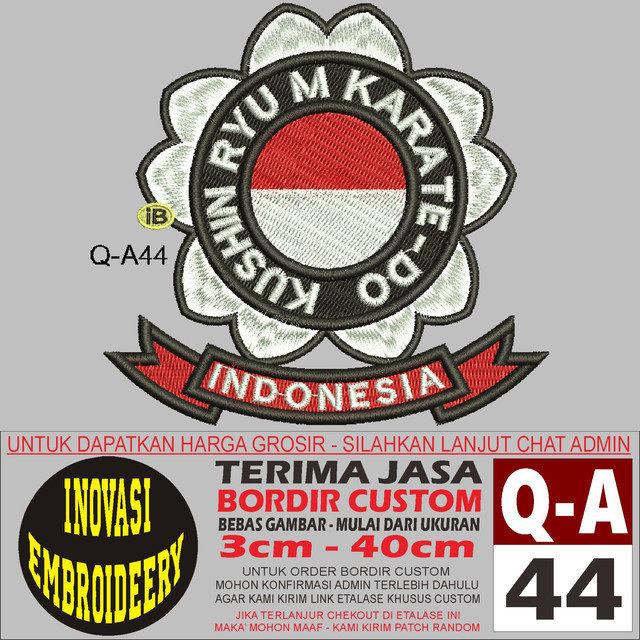 Jual PATCH BORDIR LOGO Q-A44 KUSHIN RYU M KARATE-DO - INOVASI ...