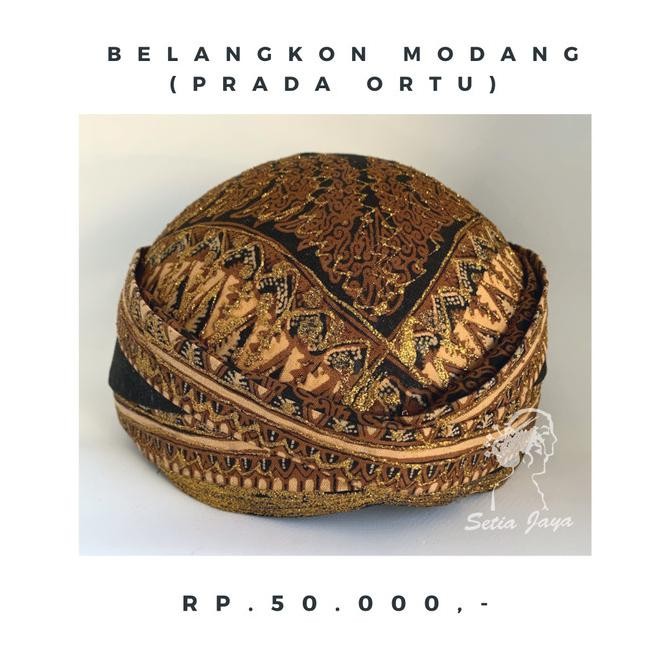 Jual Belangkon Sunda Prada Polos/ Belangkon Modang Dewasa/ Topi Adat ...