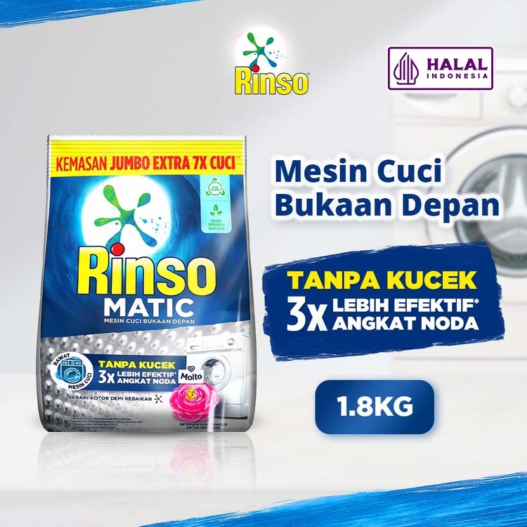 Jual Rinso Detergent Bubuk Konsentrat Deterjen Matic Mesin Cuci Bukaan ...