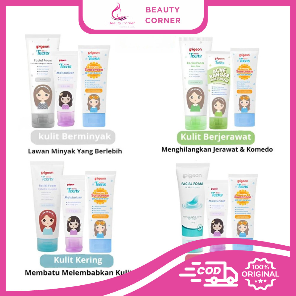 Jual Pigeon Teens Paket Skincare Remaja [ Facial Foam + Moisturizer ...