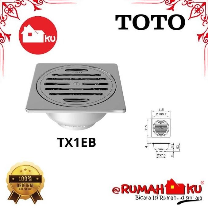 Jual Floor Drain TOTO TX1EB Saringan Got Kamar Mandi | Shopee Indonesia