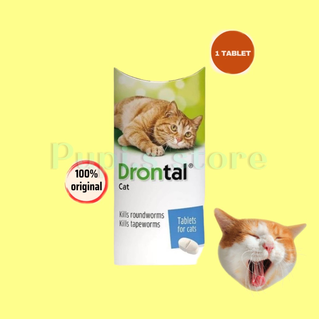 Jual DRONTAL Cat Obat Untuk Cacing Pada Kucing 1 Tablet Per 4Kg ...