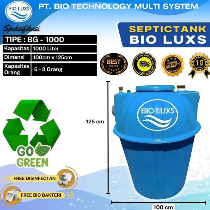 Jual Septic Tank Bio,Biotech, Biofil, BioLuxs Tipe BG 1000 liter ...