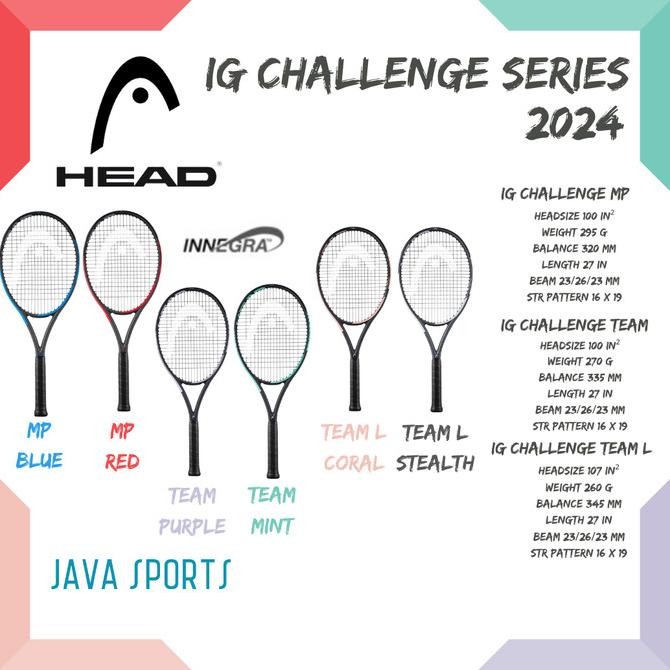 Jual Raket Tenis Head Ig Challenge Innegra 2024 Series Team Mp Team L ...