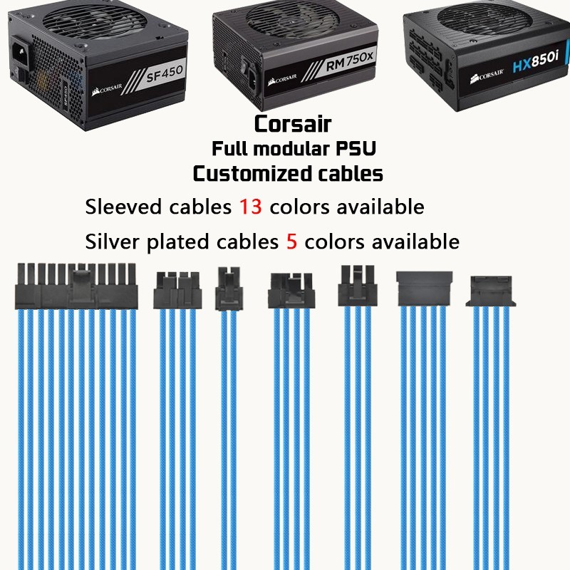 Jual kabel psu modular penuh corsair yang disesuaikan, kabel berlapis ...